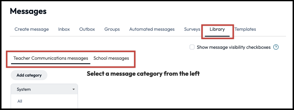 Manage your messages in the Messages area – Messages XR Enterprise